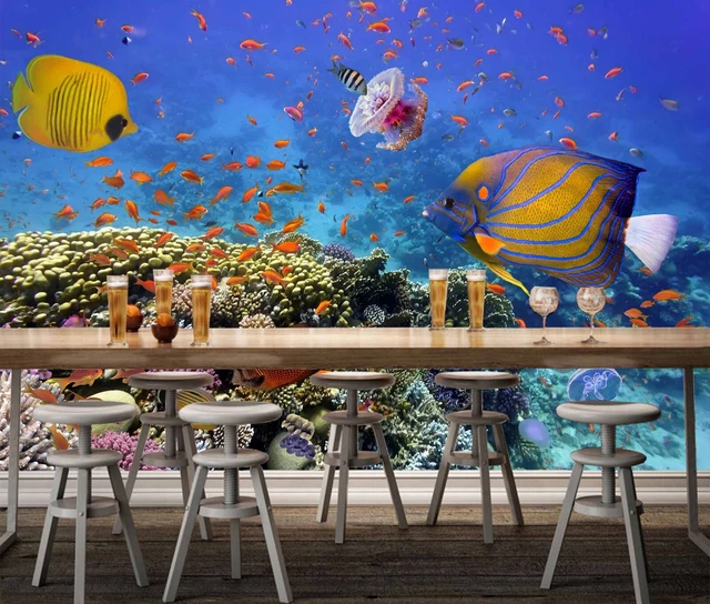 3D OCEAN FISH E308 Wallpaper Mural Paper Wall Print Indoor Murals CA ...