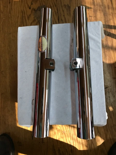 TRIUMPH MCM CHROME Fork Covers Bsa Chopper Harley Sportster To 1960 Fc1 ...