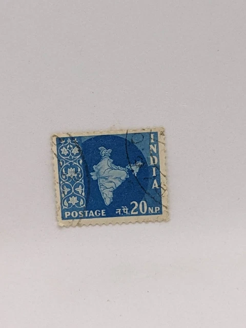 1957 INDIA MAP Of India 20 Naya Paisa Postmark Stamp £2.89 - PicClick UK