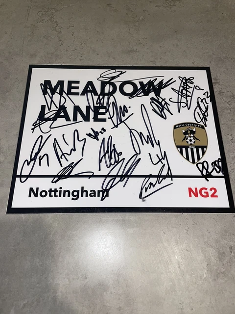 NOTTS COUNTY FC Signed 2024 Metal Street Sign Football Shirt Proof ...