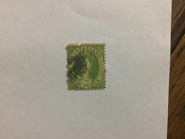 QUEENSLAND 1860-81 6D Green Chalon used $3.49 - PicClick AU