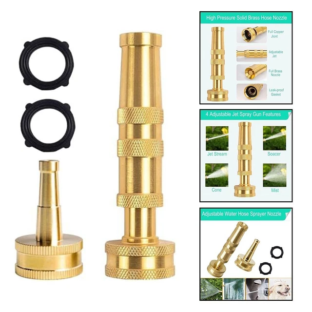 TUYAU EN LAITON massif buse tuyau d'eau pulvérisateur tâches extérieures trou EUR 12,85 ...