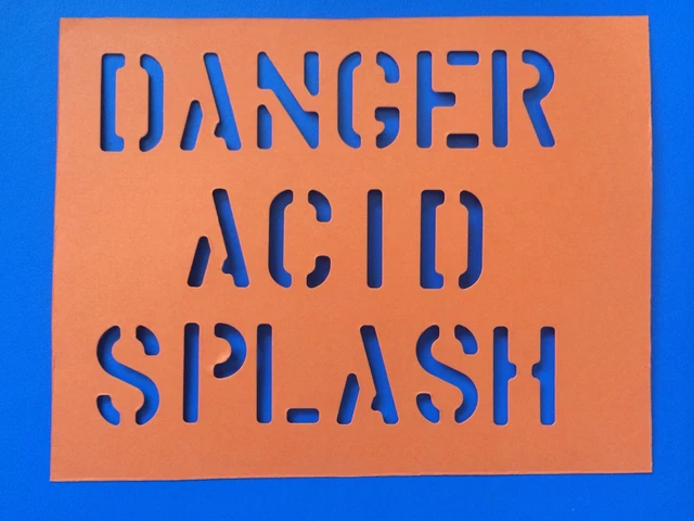 MILITARY VEHICLES LAND Rover wolf battery box FFR Stencil Danger Acid ...