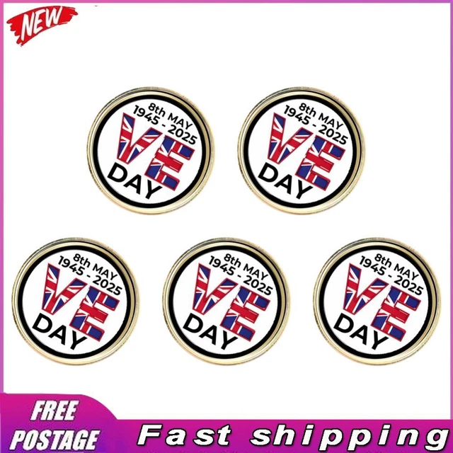 VE DAY 80TH Anniversary 1945-2025 Lapel Pin Badges 8th May VE Day ...