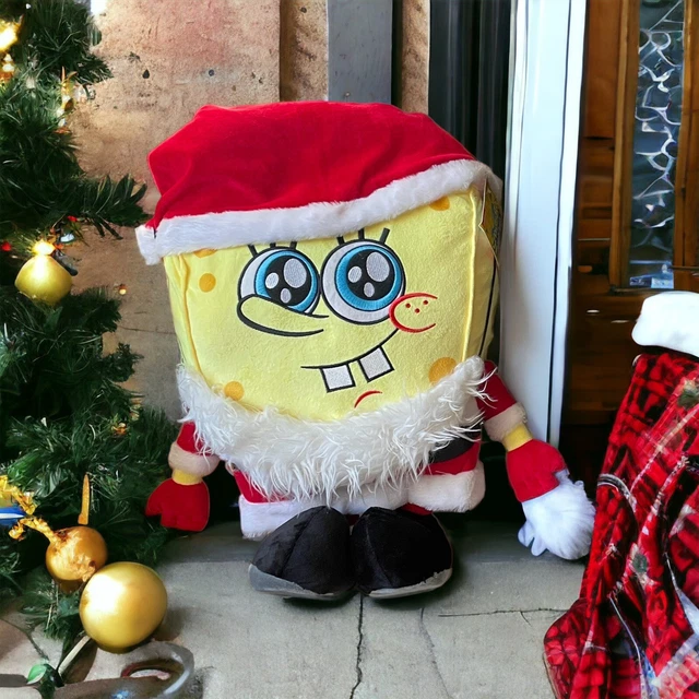 SPONGEBOB SQUAREPANTS SANTA Plush Christmas Door Greeter 22 In. NEW NWT ...