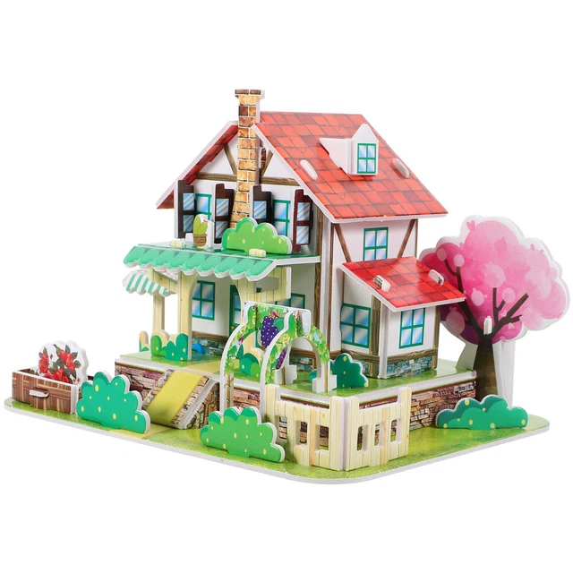 DIY SMALL CABIN Model 3D Assembly House Paper Building Puzzle Child £6. ...