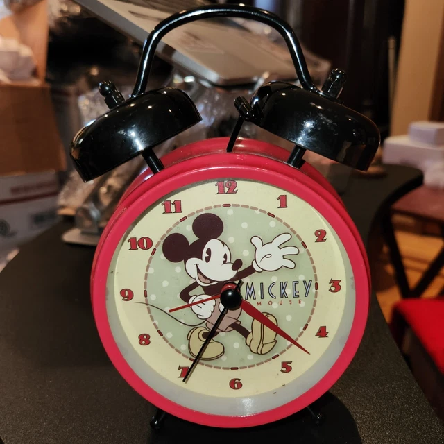 DISNEY MICKEY MOUSE 2 bell alarm clock, tested & working £14.02 ...