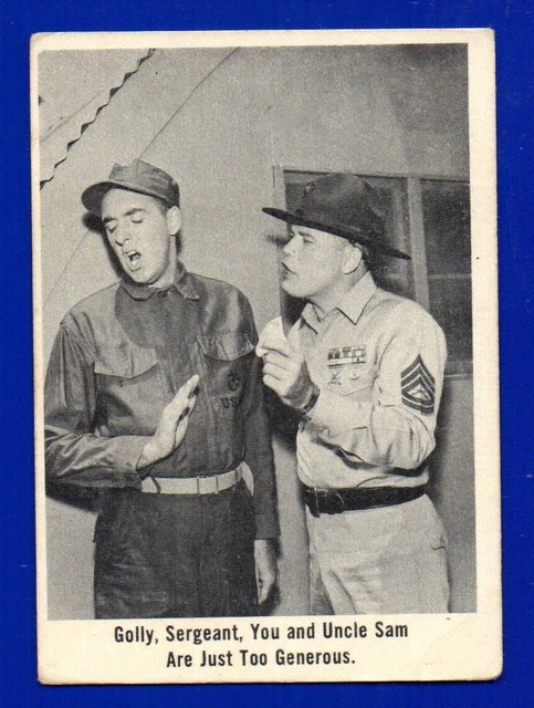 GOMER PYLE SERGEANT Carter 1965 Fleer Gomer Pyle Usmc #39 Very Good £1. ...