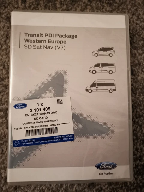 GENUINE FORD TRANSIT Mk8/Courier/Custom Sat Nav Maps Memory Card SD 16 ... GENUINE FORD TRANSIT Mk8/Courier/Custom Sat Nav Maps Memory Card SD 16 ...