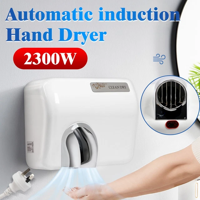 2300W SUPER POWERFUL Hand Dryer 360° Rotational Wall Mounted Automatic ...