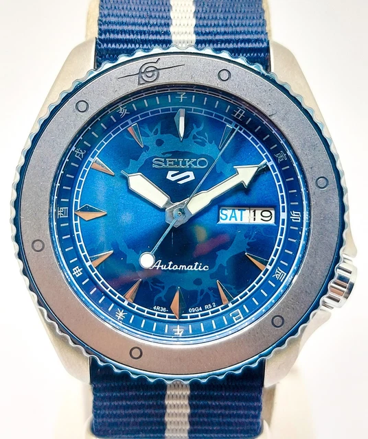 SEIKO 5 SPORTS Naruto & Boruto Uchiwa Sasuke Vintage Edizione Limitata ...