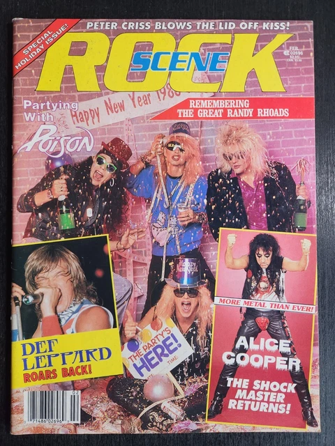 ROCK SCENE MAGAZINE Vintage Feb 1988 Crue Def Leppard Poison Multiple ...