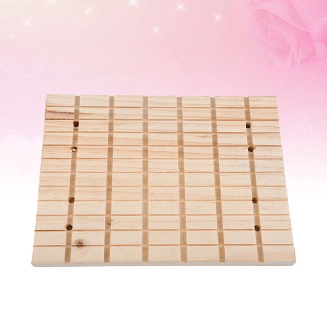 PET HAMSTER WOODEN Claws Scratching Board Square Grooves Grinding Claws ...