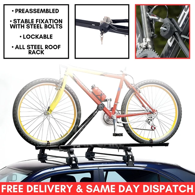FOR VW TOURAN - Steel Roof Rack Bike Bicycle Carrier Lockable £38.79 ...