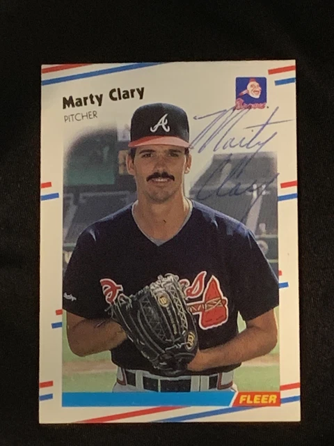 CARTE FLEER SIGNÉE Marty Clary Atlanta Braves 1988 #535 ~ COA EUR 4,34 ...