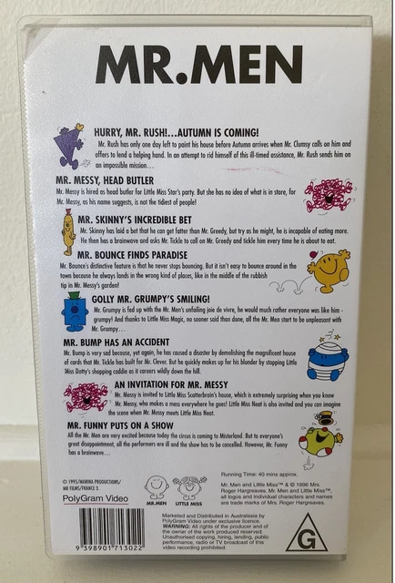 MR MEN VHS Vol 2 Mr Rush & Friends Roger Hargreaves 1995 Video RARE ...