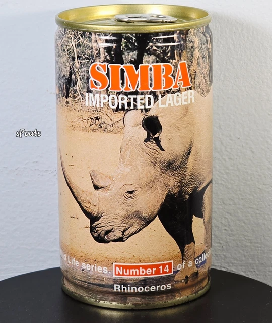 SIMBA #14 RHINOCEROS Rhino South African Wildlife Beer Can Swaziland ...