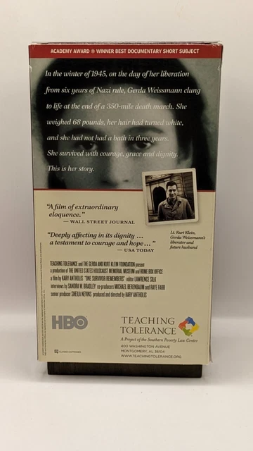 ONE SURVIVOR REMEMBERS VHS HBO Holocaust Documentary £5.89 - PicClick UK