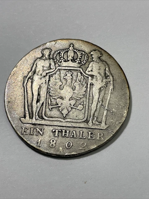 1802-A GERMAN STATES Prussia Thaler Frederick William III Silver Coin ...