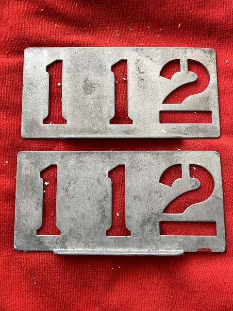 LONDON TRANSPORT BUS GARAGE RUNNING PLATE Stencil No 112 £15.00 ...