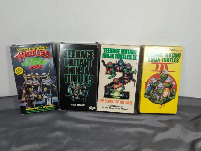 4 VINTAGE TEENAGE Mutant Ninja Turtles VHS Tapes Plus Live Stage Show £ ...