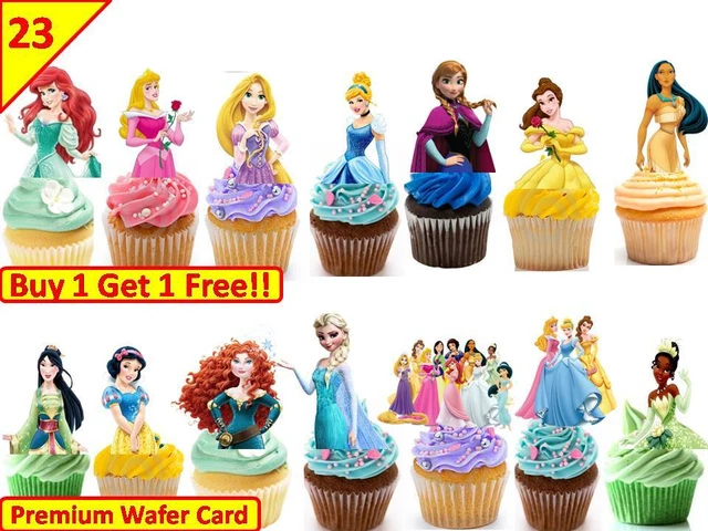 46 X PRINCESS HALF BODY Edible Cup Cake Toppers Premium Wafer *STAND UP ...