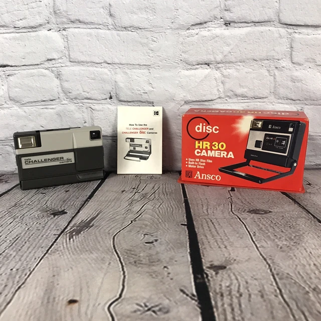 VINTAGE KODAK TELE Challenger DISC CAMERA Made In USA bundled with ...