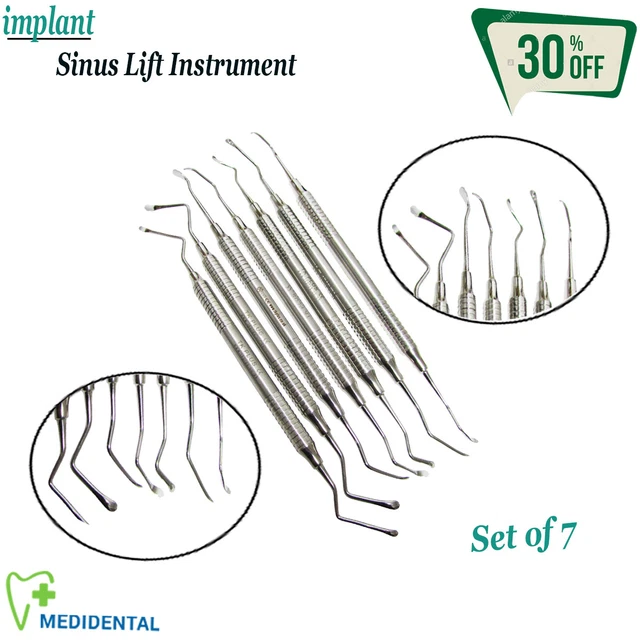 SET OF 7 Curetes Breast Lift Utensil / Scalar Hollow Handle Surgical ...