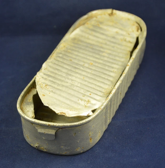 GERMAN WW2 WEHRMACHT Soldier Fish Ration Tin Can Aluminum Din Rare War ...