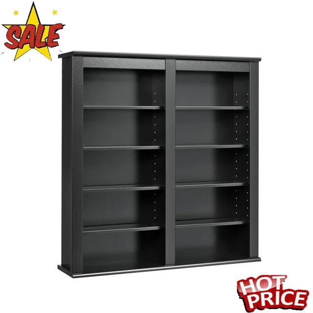 FLOATING MEDIA SHELF CD DVD Rack Storage Shelves Organizer Wall Mount ...