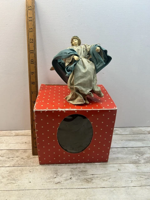 PAPER MACHE NATIVITY Angel Hanging Flying Cartapesta Creche Figure ...