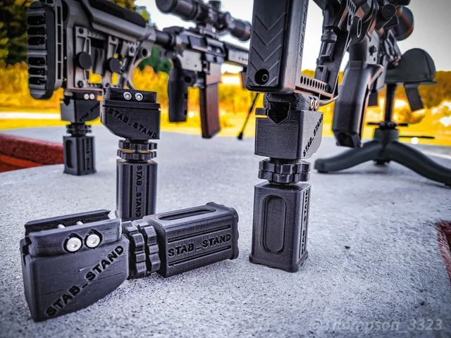 MONOPOD - PICATINNY Rail Mount - Fully Adjustable Fold Away Height ...