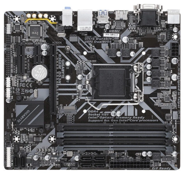 GIGABYTE B360M DS3H Motherboard Intel B360 LGA 1151 DDR4 Micro ATX VGA Core PS/2 £100.32 ...