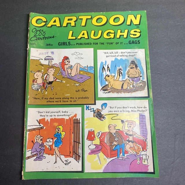 1967 CARTOON LAUGHS Risqué Humor and Cartoon Magazine - Vol. 6 No. 5 ...