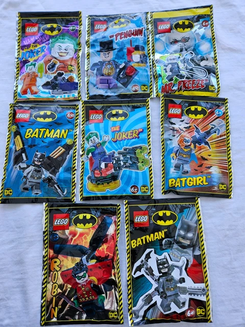 BUNDLE 8X LEGO mini figures all dc all new & sealed in foil packets £18 ...