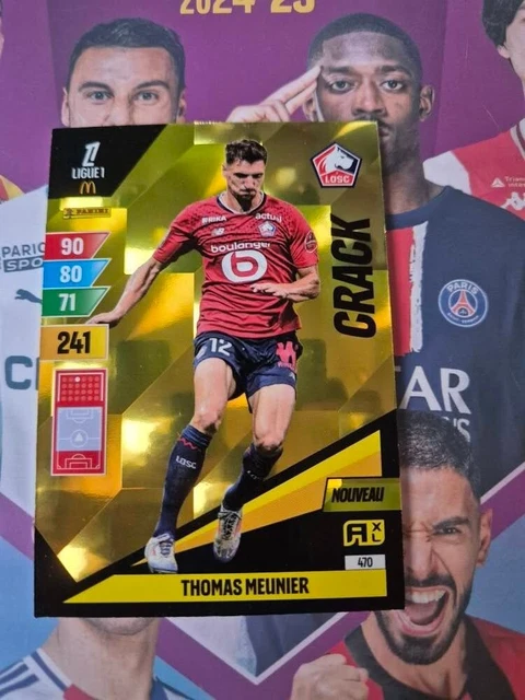 CARTE PANINI ADRENALYN xl 2024-2025 LIGUE 1 Crack #470 Thomas Meunier ...