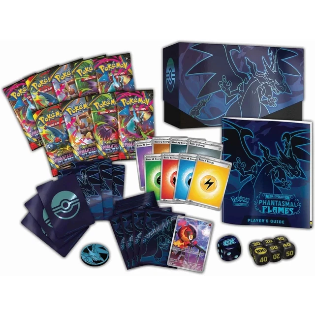 PRESALE POKEMON TCG: Mega Evolution Phantasmal Flames Elite Trainer Box ...