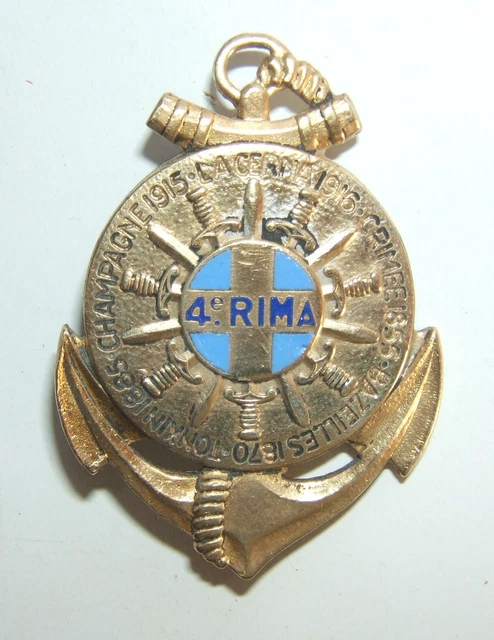 INSIGNE 4° REGIMENT D'infanterie De Marine - 4° Rima - EUR 10,00 - PicClick IT