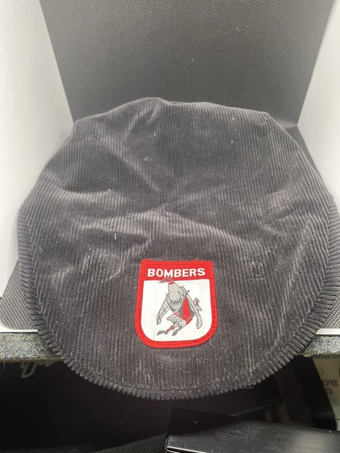 DICKY BIRD (VFL) Vintage, Essendon Bombers Black Corduroy Beret Cap $95 ...
