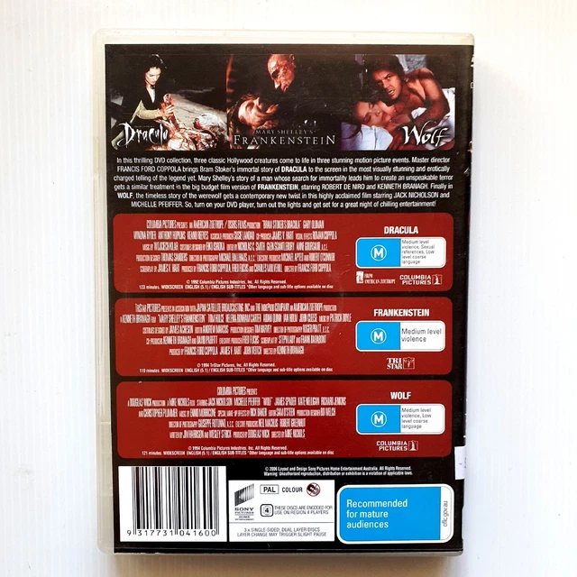 DRACULA / FRANKENSTEIN / Wolf / League of Gentlemen 4 x DVD Thriller ...