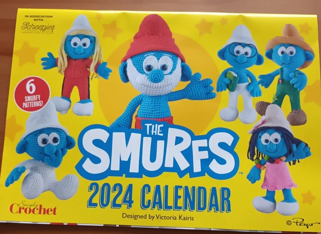 THE SMURFS 2024 Calendar with 6 Smurfy Patterns EUR 1,75 - PicClick IT