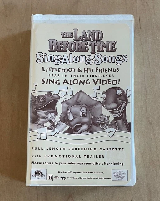THE LAND BEFORE TIME More Sing Along Songs (1997) Promo VHS Universal ...