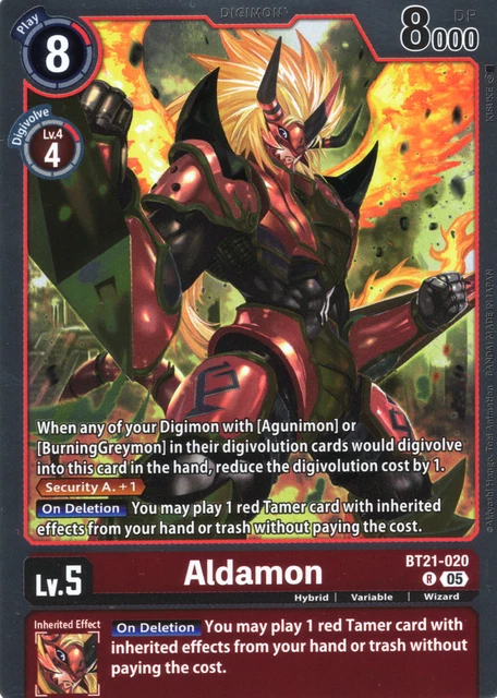 BT21-020 ALDAMON : Rare Digimon Card : BT21: Booster World Convergence HOLO £0.99 - PicClick UK