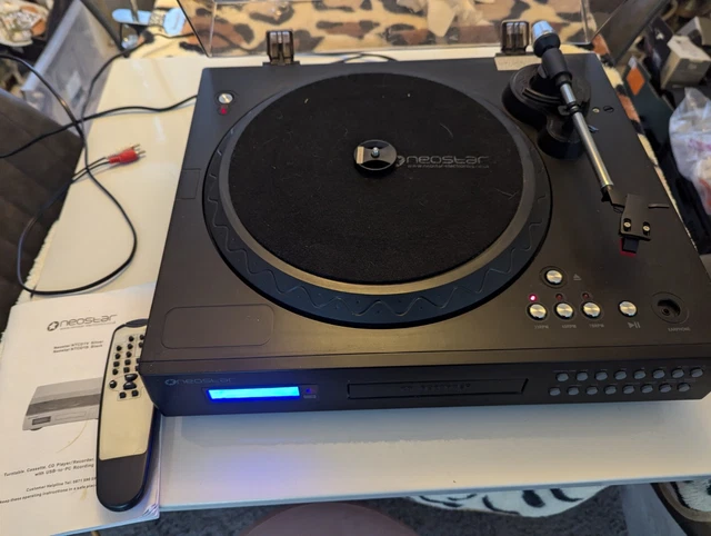 NEOSTAR NTCD1B TURNTABLE Casette Deck Cd Burner Black Usb To Pc Wb8 £52 ...