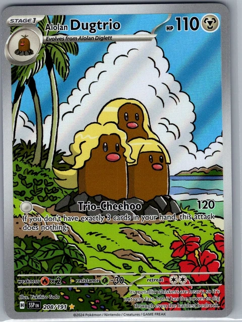 ALOLAN DUGTRIO 208/191 SV08: Surging Sparks - Pokemon Card - NM $16.50 ...