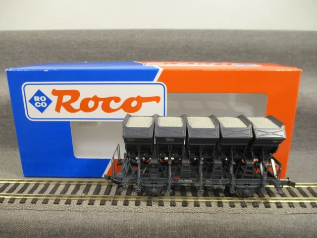 ROCO H0 46673 Güterwagen Muldenkippwagen Nr. 55010 der CFL unbespielt ...