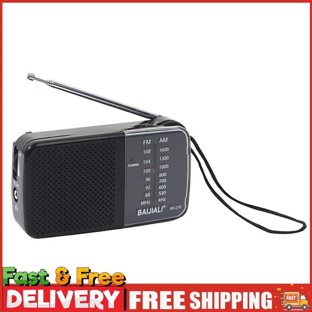 MINI AM/FM RADIO Rechargeable Full-wave Band Multifunctional Radios for ...
