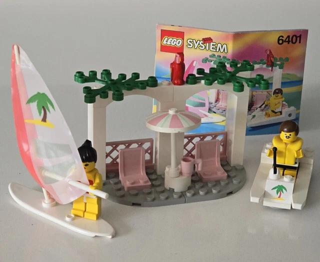 VINTAGE LEGO 90S System Paradisa Set SEASIDE CABANA - 6401 - 100% ...