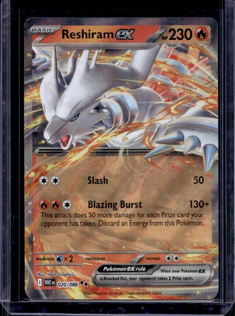 2025 POKEMON SV White Flare Reshiram ex Double Rare #020/086 £0.75 - PicClick UK