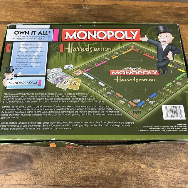 MONOPOLY HARRODS EDITION Rare Board Game Complete Knightsbridge London ...